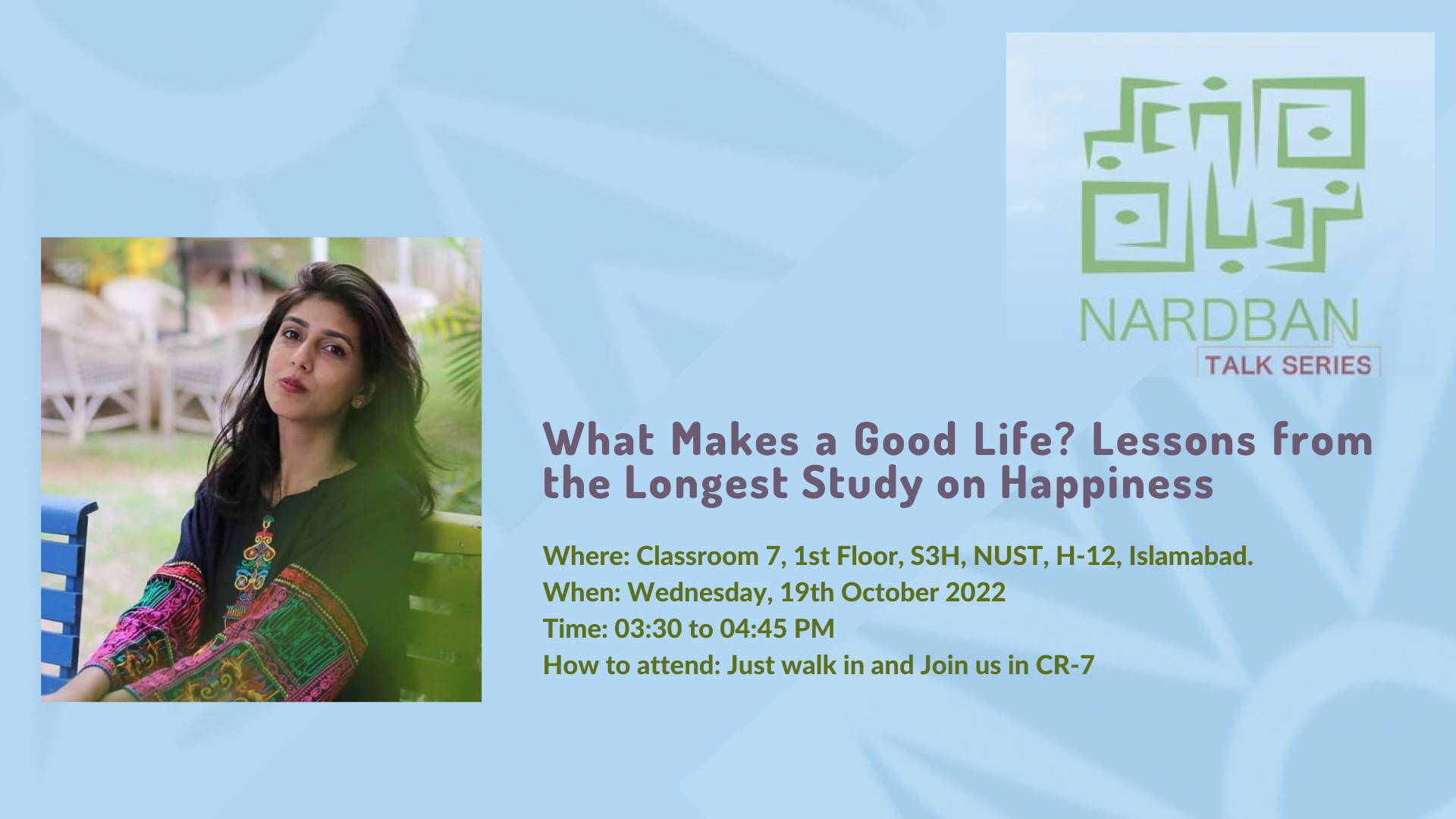 NARDBAN TALK SERIES - NUST School of Social Sciences and Humanities (S3H)